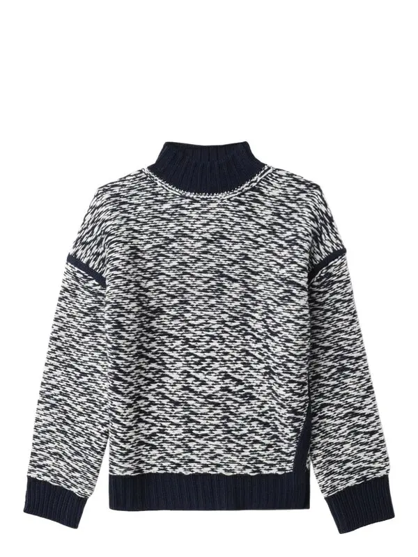 3.1 Phillip Lim Jacquard Wool Jumper - Blue