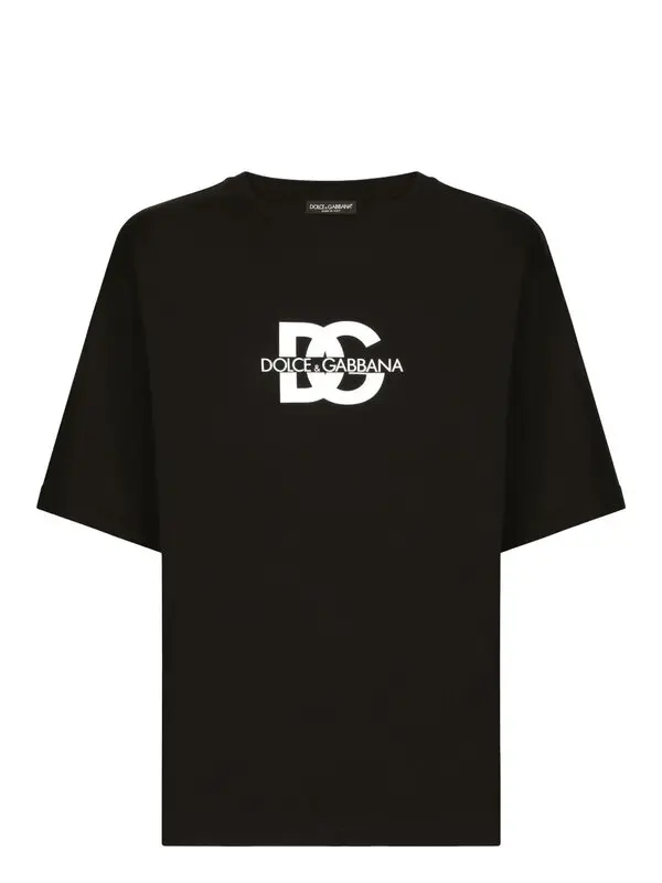 Dolce & Gabbana Logo-print Cotton T-shirt - Black