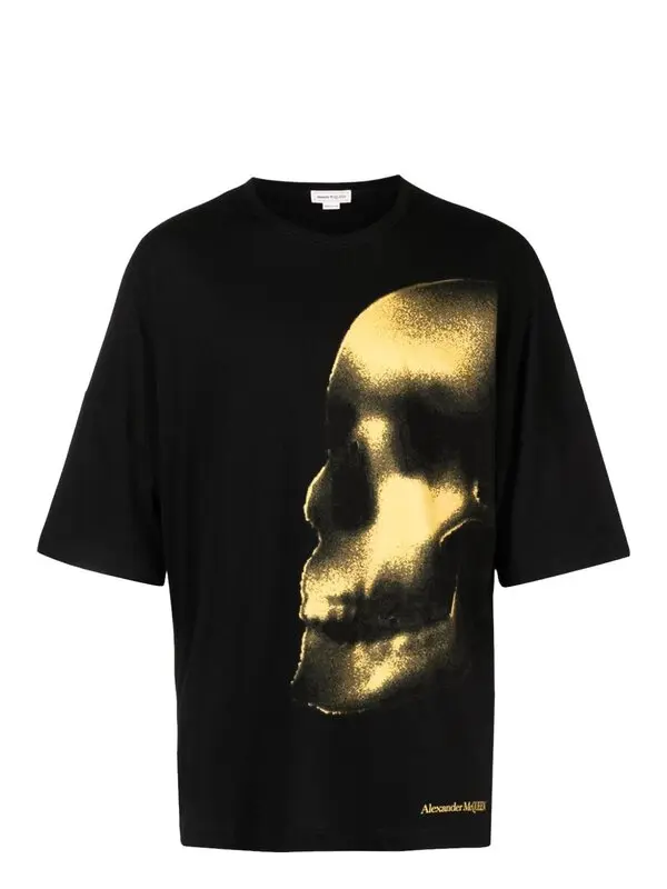 Alexander McQueen Skull-print Cotton T-shirt - Black