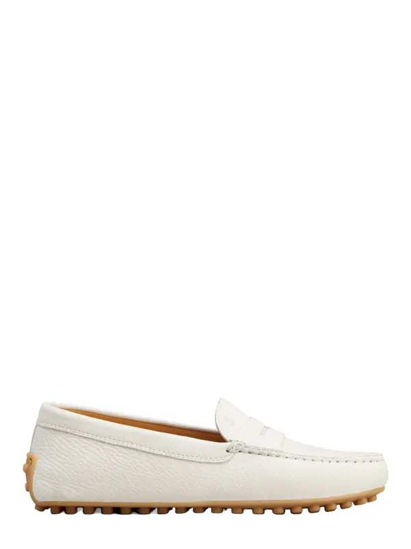 TOD'S Penny-slot Leather Loafers - White