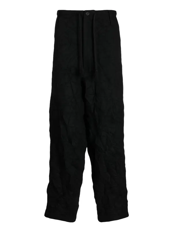 Yohji Yamamoto Wool-blend Trousers - Black