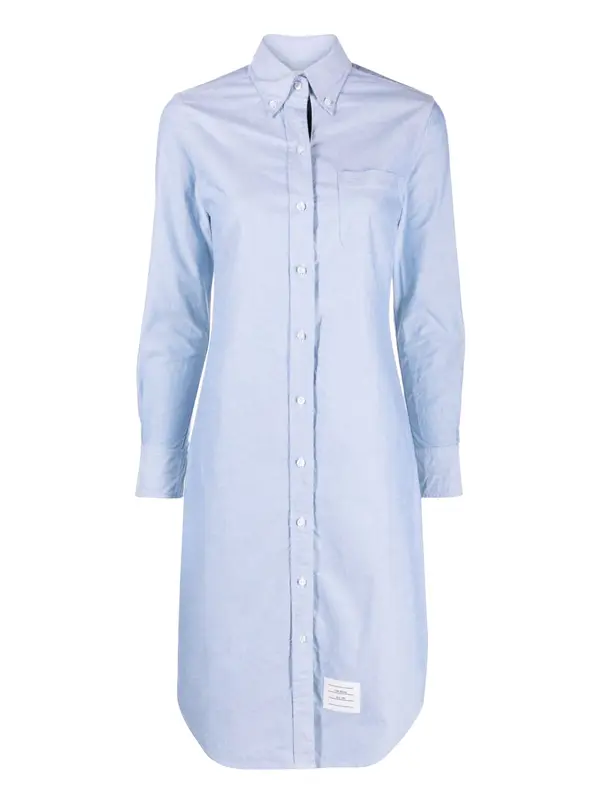 Thom Browne Oxford Cotton Shirtdress - Blue