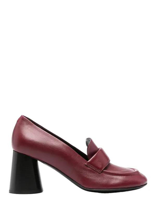 HALMANERA Leather Loafers - Red