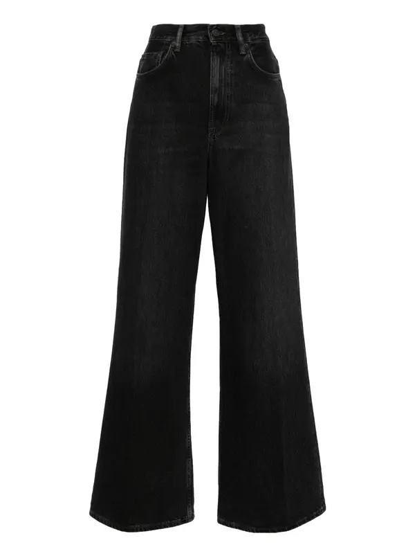 Acne Studios High-rise Wide-leg Jeans - Black