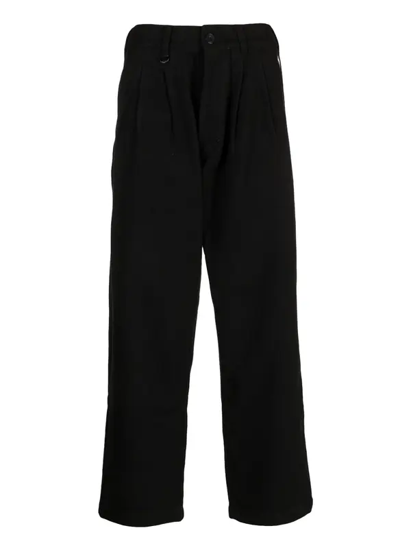 CHOCOOLATE Logo-appliqué Straight-leg Trousers - Black