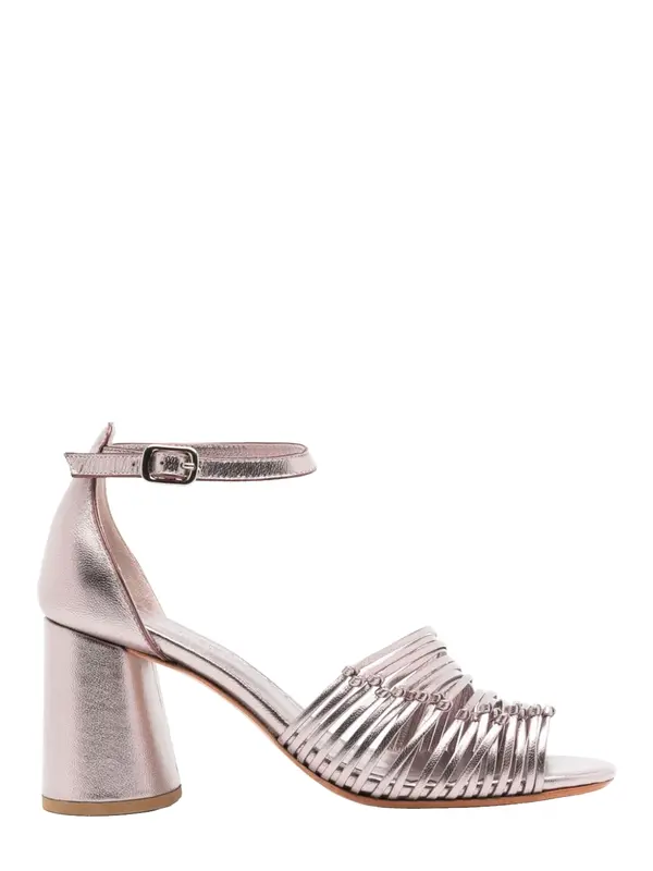 STUDIO CHOFAKIAN Triomphe 65mm Strappy Leather Sandals - Metallic