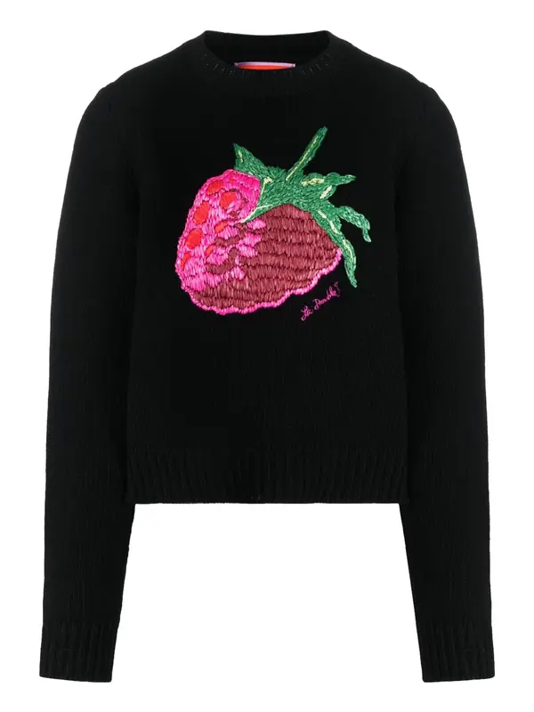 La DoubleJ Lampone Embroidered Jumper - Black