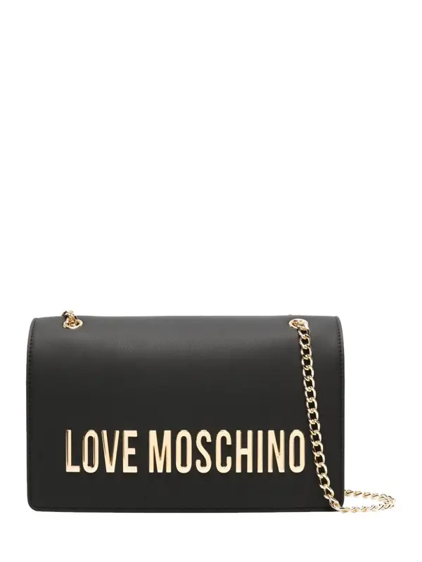Moschino Logo-lettering Shoulder Bag - Black