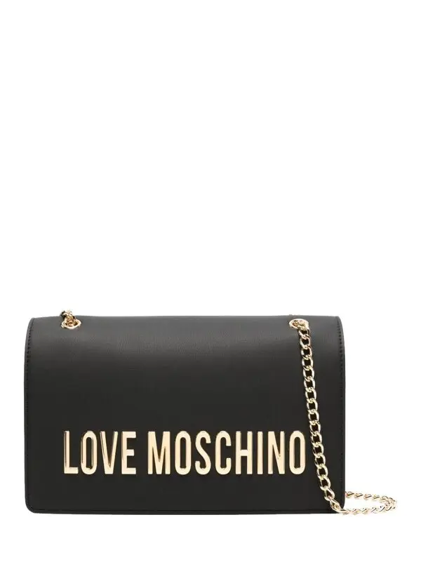 Moschino Logo-lettering Shoulder Bag - Black