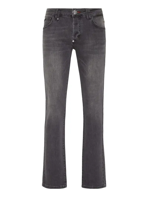 Philipp Plein Supreme Iconic Straight-leg Jeans - Grey