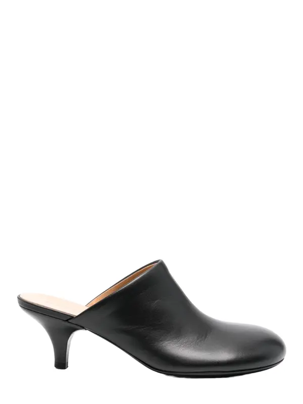 Marsèll 55mm Spilla Leather Mules - Black