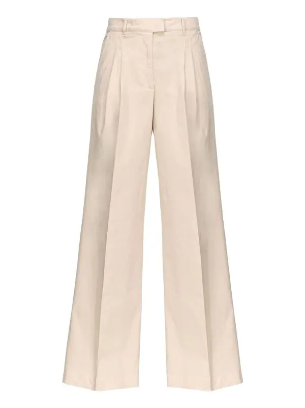Pinko High-waisted Wide Leg Trousers - Neutrals