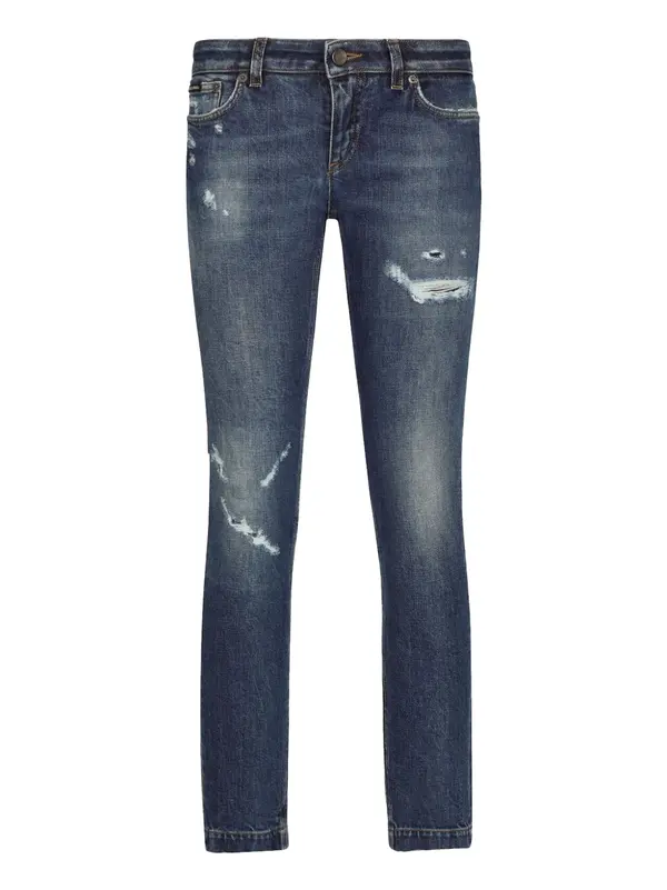 Dolce & Gabbana Low-rise Skinny-fit Jeans - Blue
