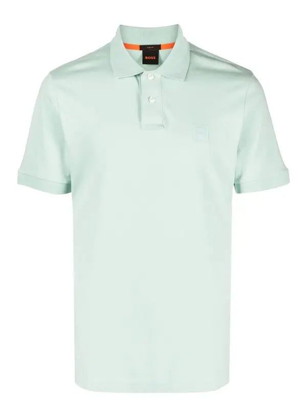 BOSS Logo-emed Piqué Polo Shirt - Green