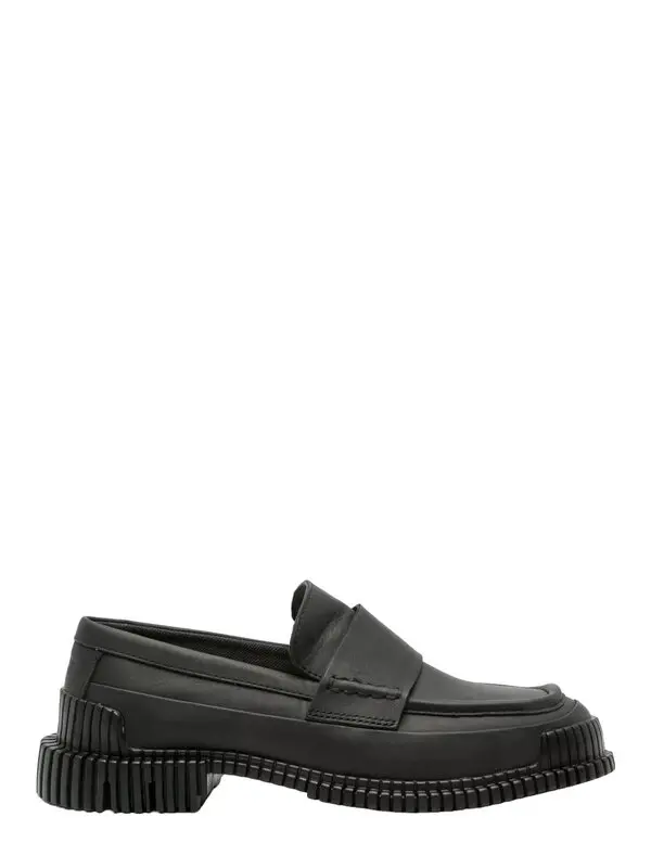 Camper Pix Ribbed Loafers - Black