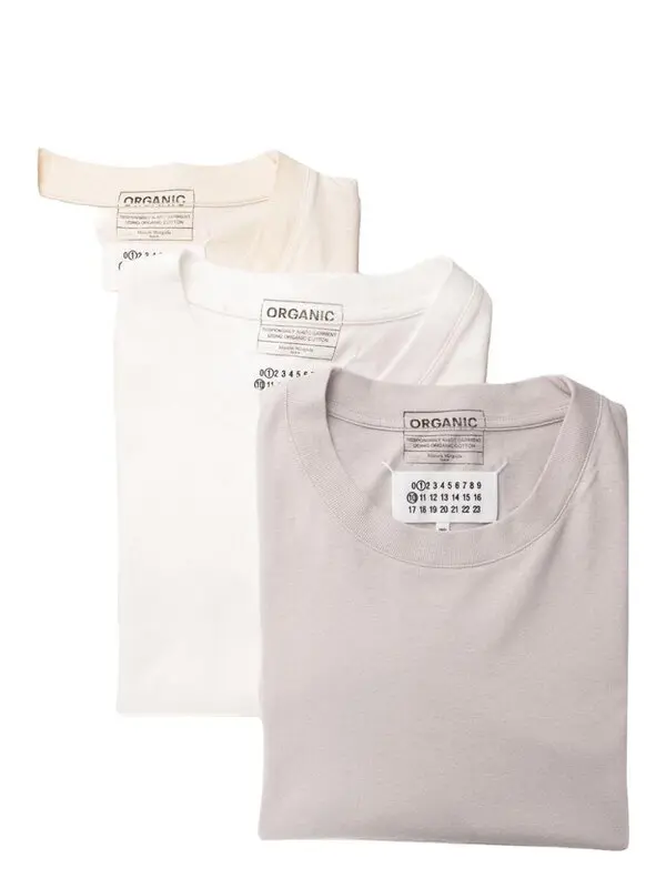 MAISON MARGIELA Cotton T-shirt Set - Neutrals