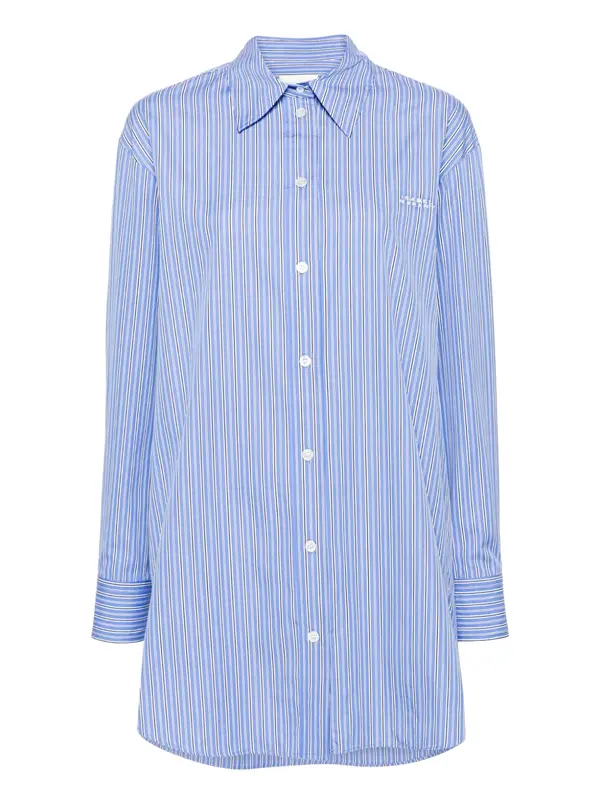 Isabel Marant Cylvany Logo-embroidered Shirt - Blue