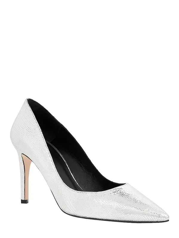 Whistles Corie Pointed Toe High Heel Pumps - Silver