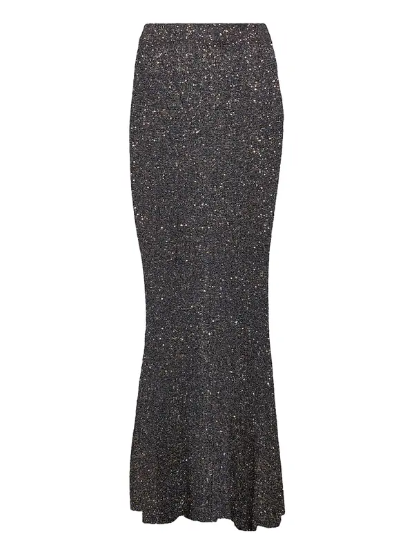 Balenciaga Sequined Maxi Skirt - Black