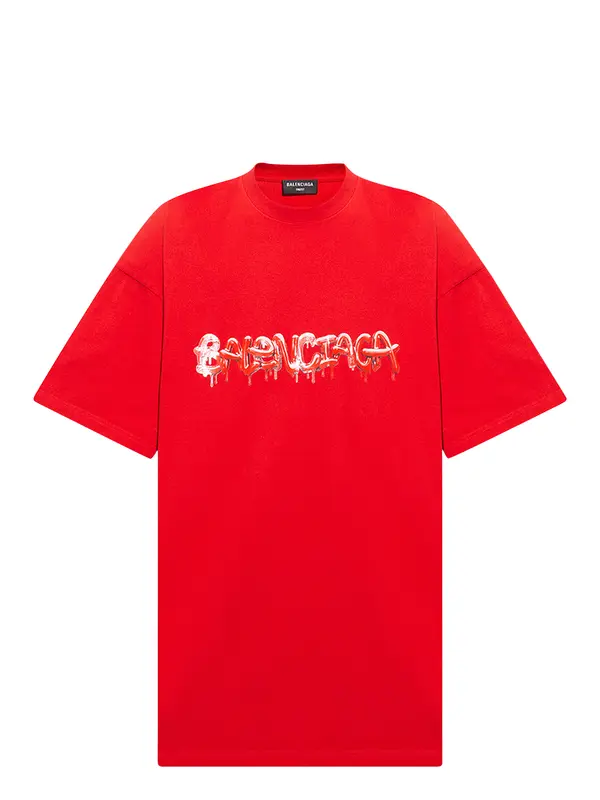 Balenciaga Oversized T-shirt - Red