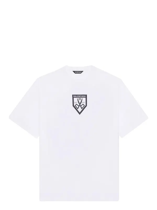 Balenciaga Scissors Flatground T-shirt 'white - Black