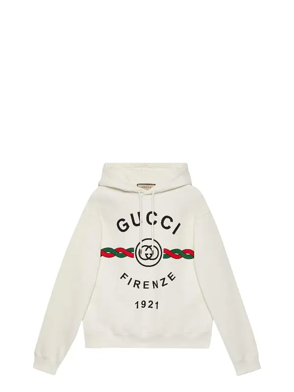 Gucci Firenze 1921 Hooded Sweatshirt - White