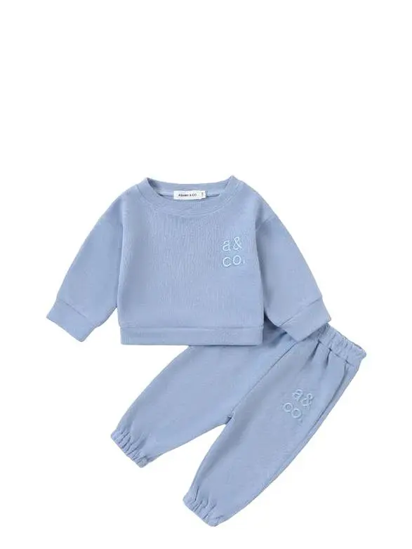 ASHMI & CO. Sweatshirt And Sweatpants Set - Blue