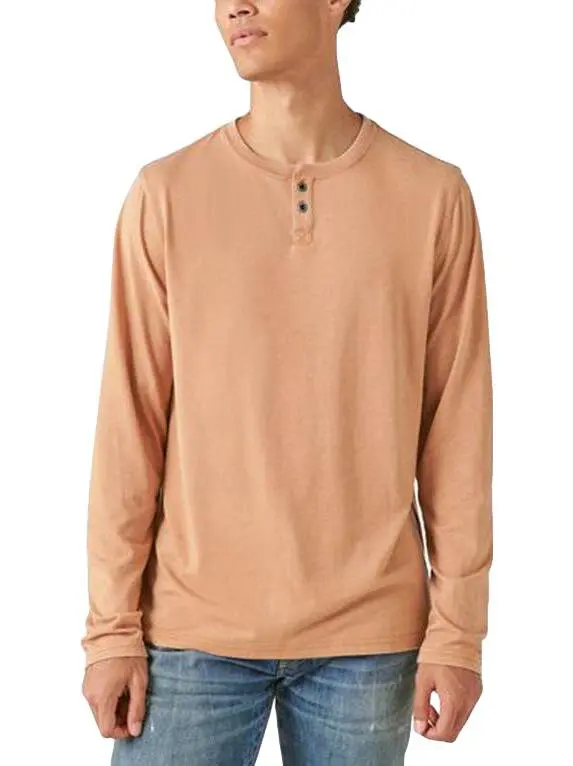 Lucky Brand Weekend Long Sleeve Henley - Almond