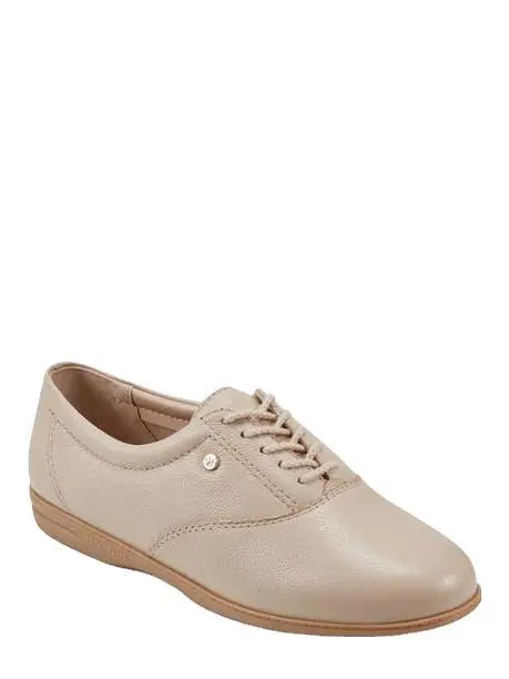 Easy Spirit Motion Leather Sneakers - Light Natural
