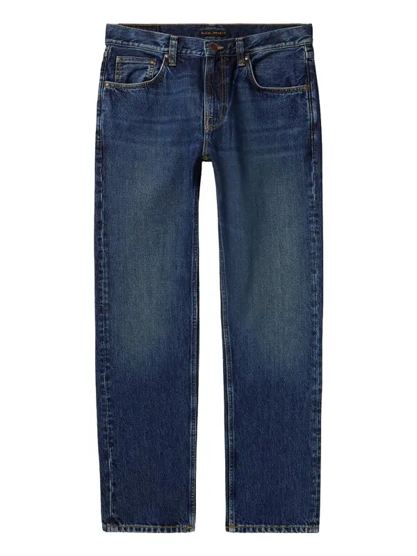 Nudie Jeans Gritty Jackson Slim-fit Straight-leg Jeans - Blue