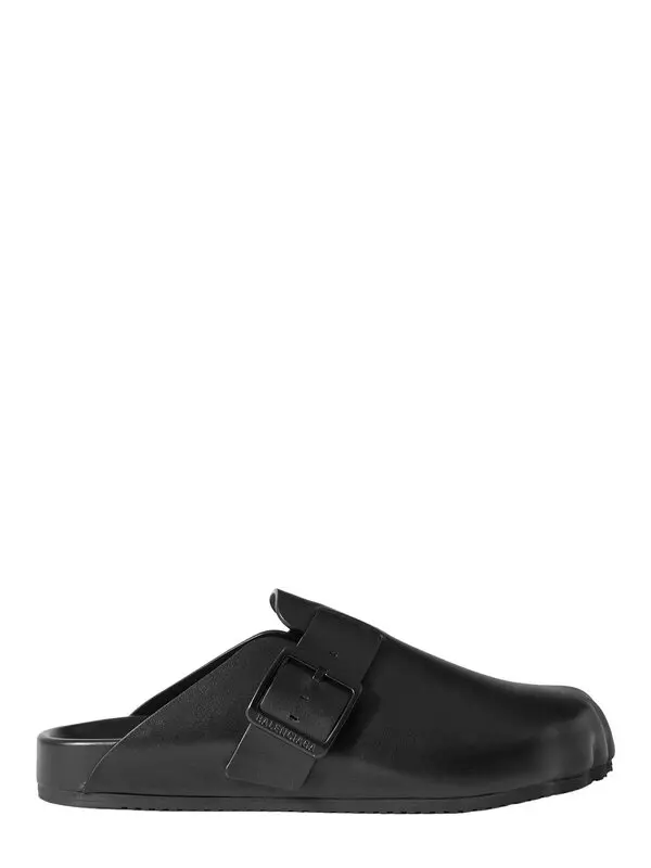 Balenciaga Sunday Leather Mules - Black