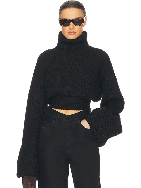 HELSA Esti Turtleneck Sweater - Black