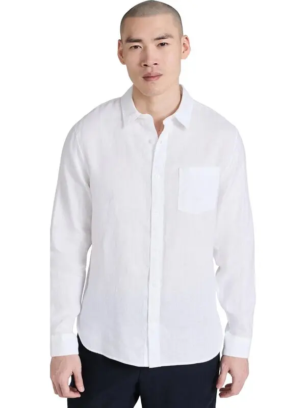 Vince Linen Shirt - Optic White