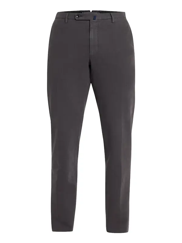 Incotex Cotton Doeskin Trousers - Grigio Scuro