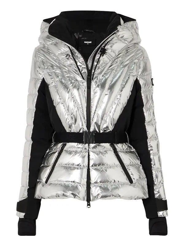 Mackage Net Sustain Elita Quilted Down Ski Jacket - Silver