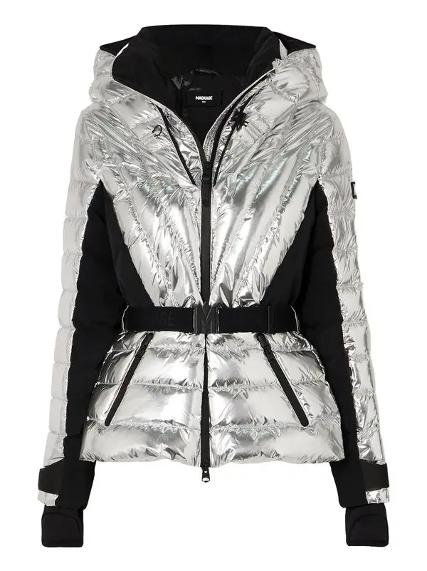 Mackage Net Sustain Elita Quilted Down Ski Jacket - Silver