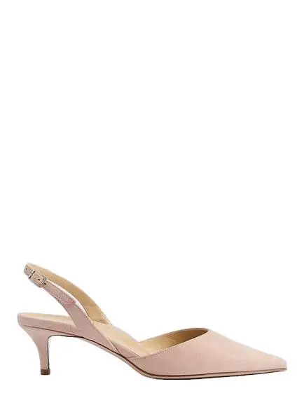 Marion Parke Classic Slingback 45 | Powder Suede - Natural