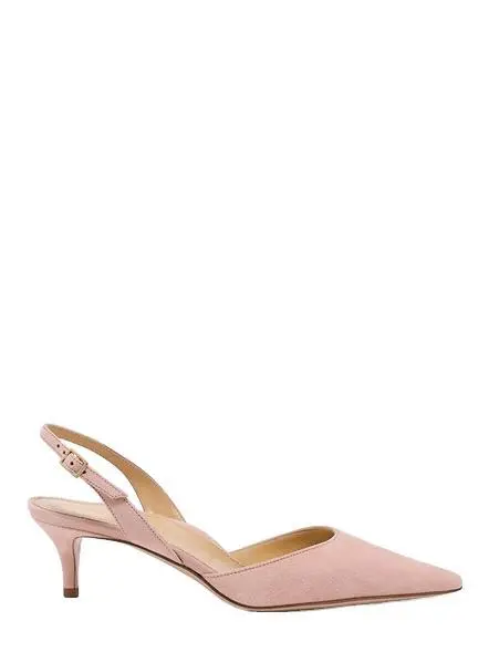Marion Parke Classic Slingback 45 | Powder Suede - Natural