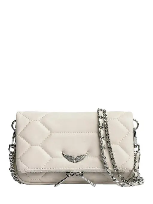 Zadig&Voltaire Rock Nano Quilted Clutch - Natural