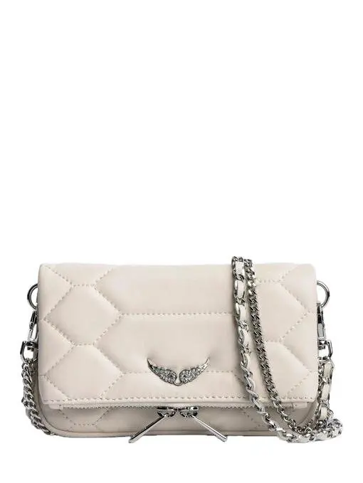 Zadig&Voltaire Rock Nano Quilted Clutch - Natural