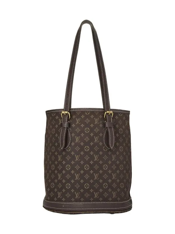 LOUIS VUITTON Monogram Mini Lin Bucket - Brown