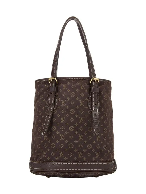 LOUIS VUITTON Monogram Mini Lin Bucket - Brown