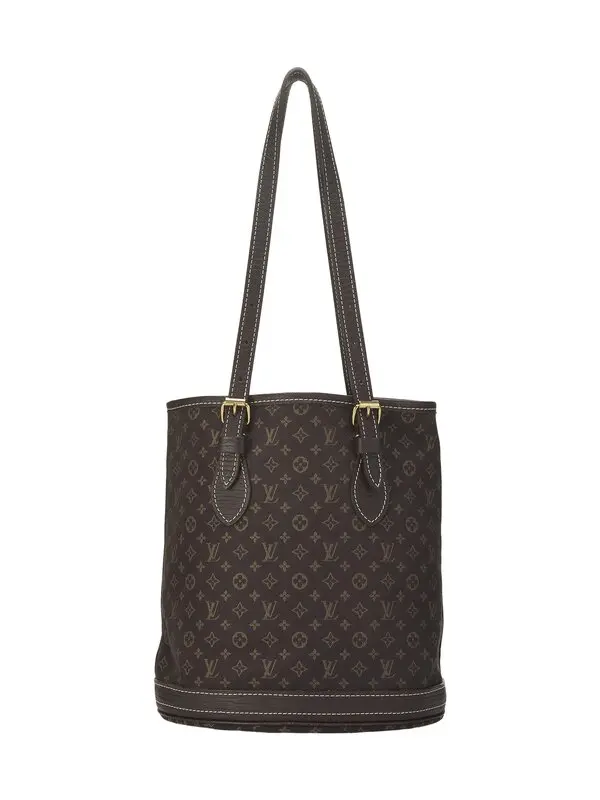 LOUIS VUITTON Monogram Mini Lin Bucket - Brown