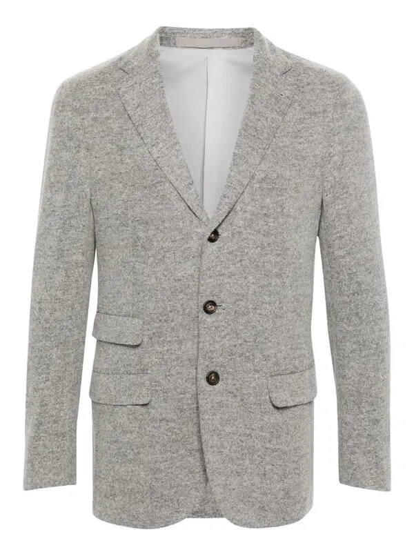 Eleventy Alpaca Wool-blend Blazer - Grey