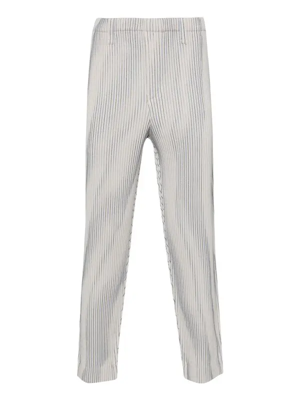 Issey Miyake Pleated Cropped Trousers - Neutrals