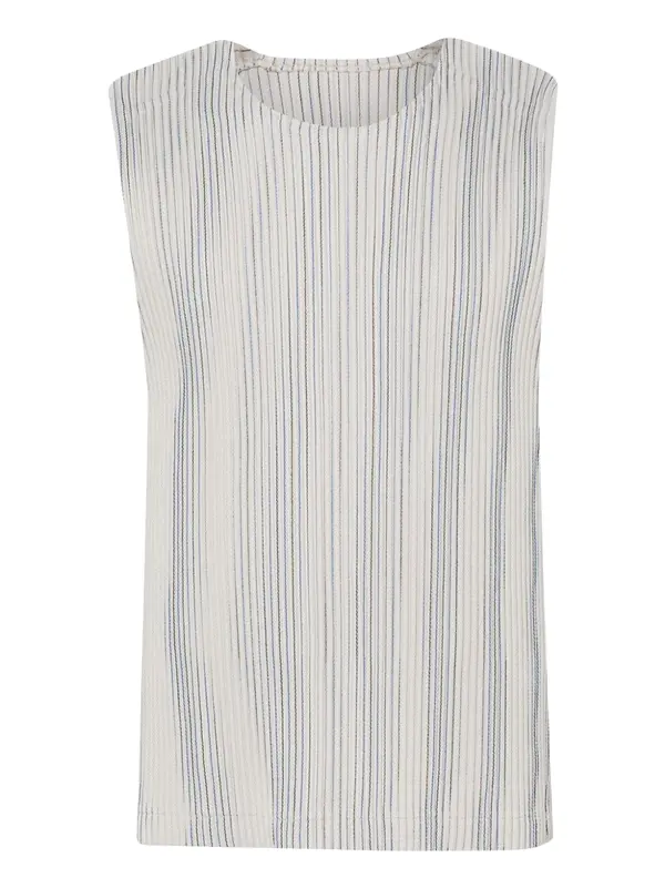 Issey Miyake Pleated Tank Top - Neutrals
