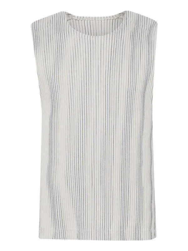 Issey Miyake Pleated Tank Top - Neutrals