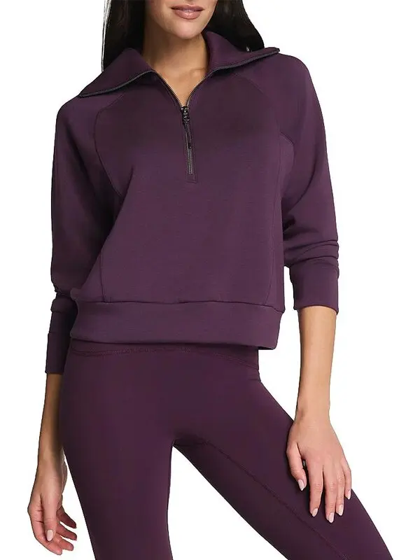 Spanx Airessentials Half Zip - Blackberry