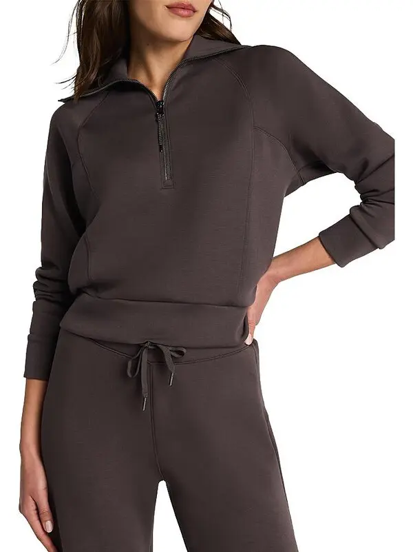 Spanx Airessentials Half Zip - Dark Cacao