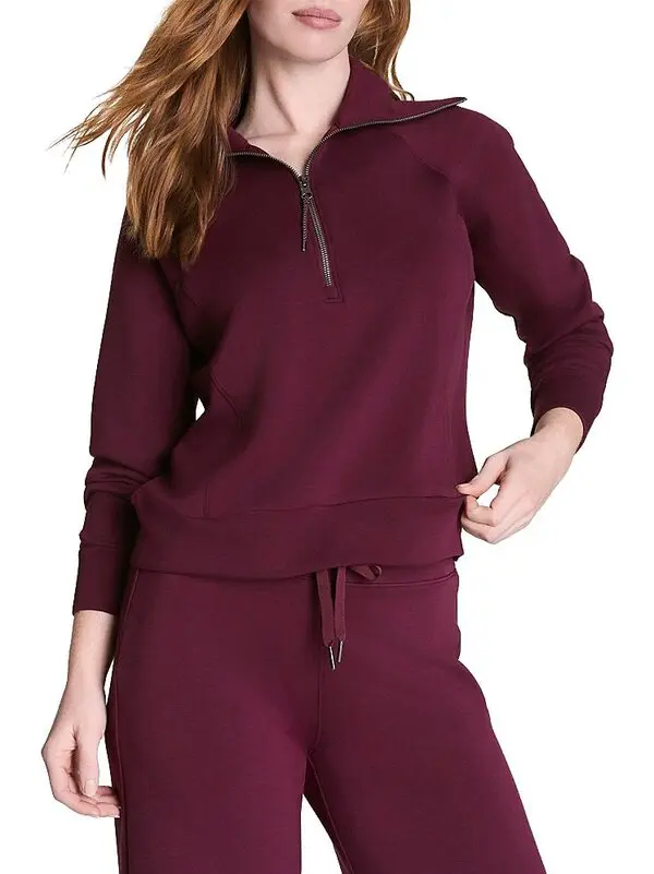 Spanx Airessentials Half Zip - Plum Berry